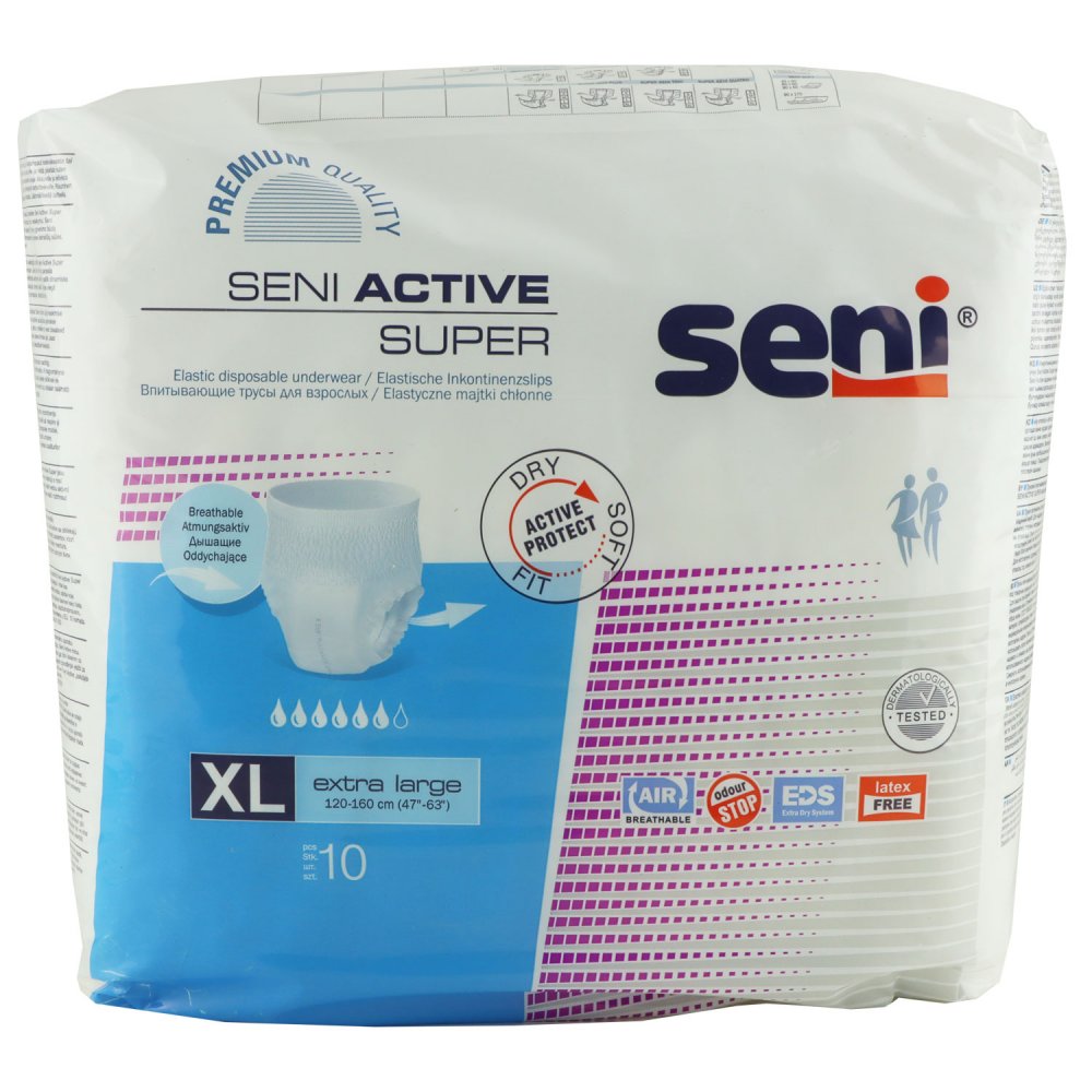 Seni Active Super Inkontinenzslip 10 Stück Größe XL bei