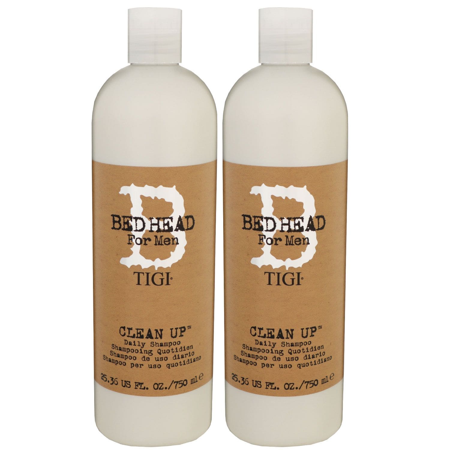 Tigi Bed Head for Men 2 x 750 ml Clean Up Daily Shampoo