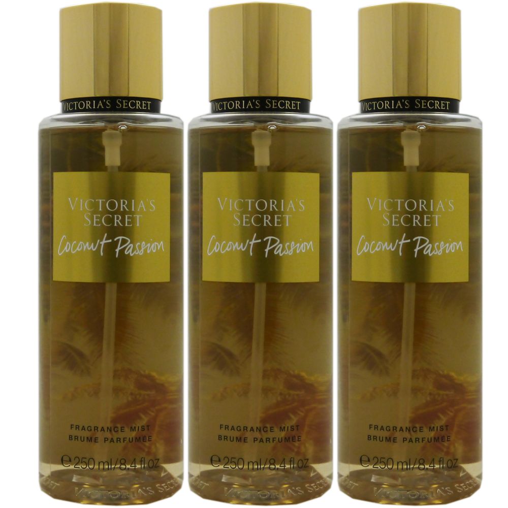 Victoria Secret Fantasies 3x Coconut Passion 250ml Körperspray Set Bei