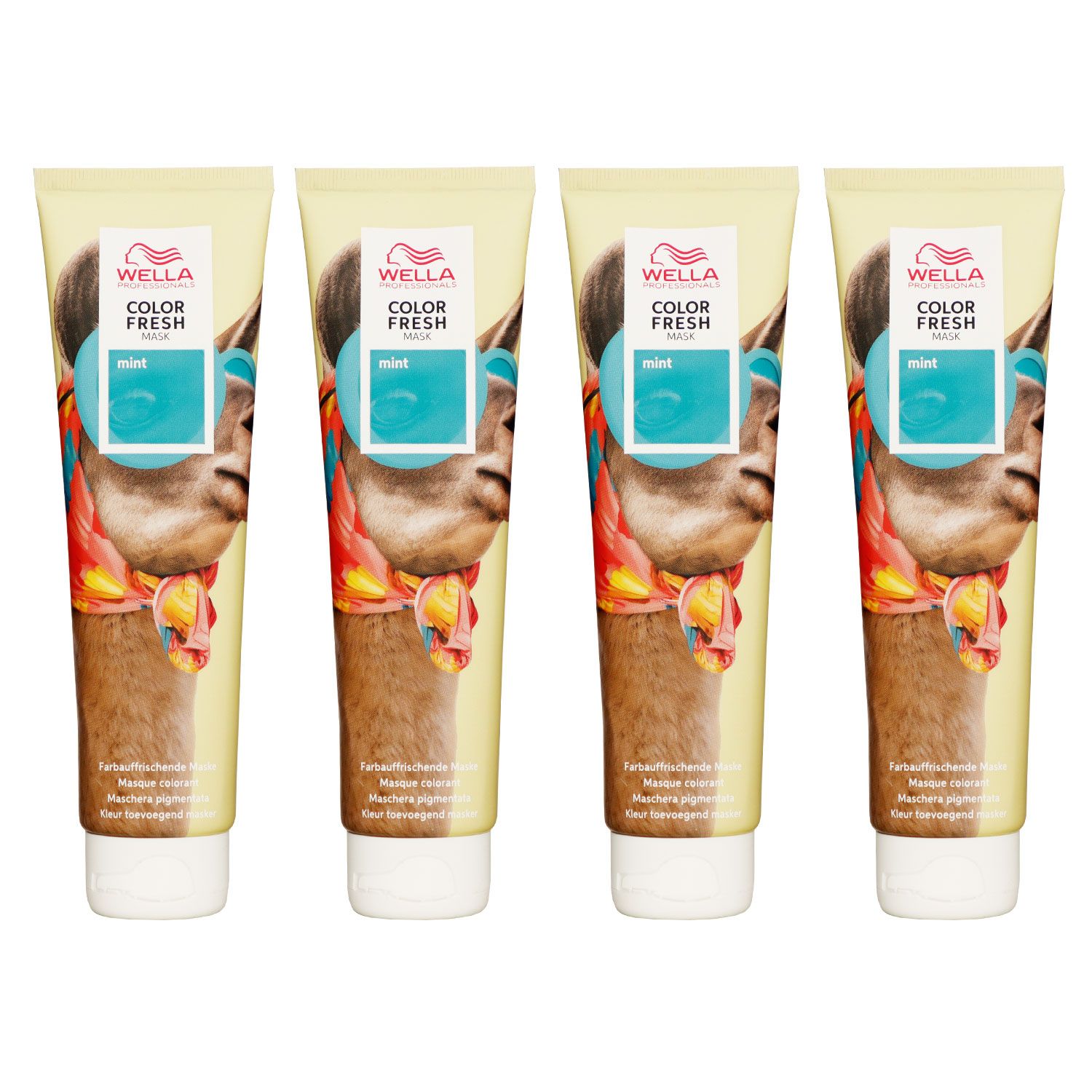 Wella Color Fresh Mask 4 x 150 ml Tönungsmaske Farbmaske Mint Set ...