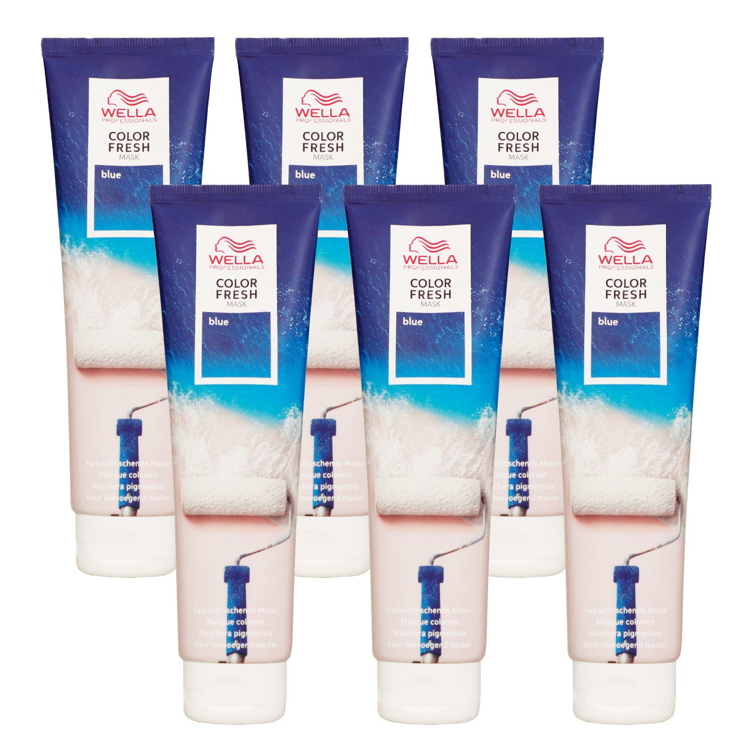 Wella Color Fresh Mask 6 x 150 ml Tönungsmaske Farbmaske Blue Set ...
