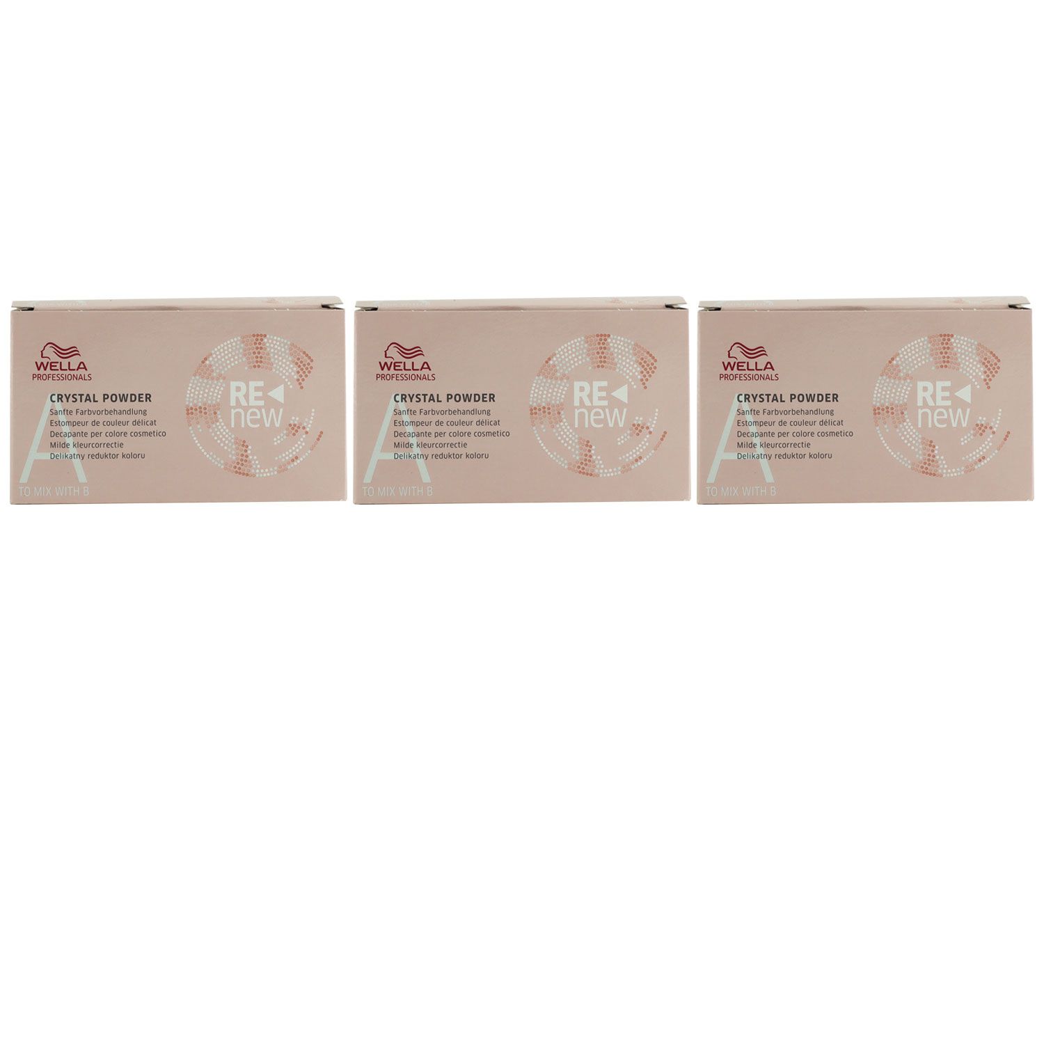 Wella Color Renew Crystal Powder 3 x 5 Stück je 9 g Farbreduzierer Set ...