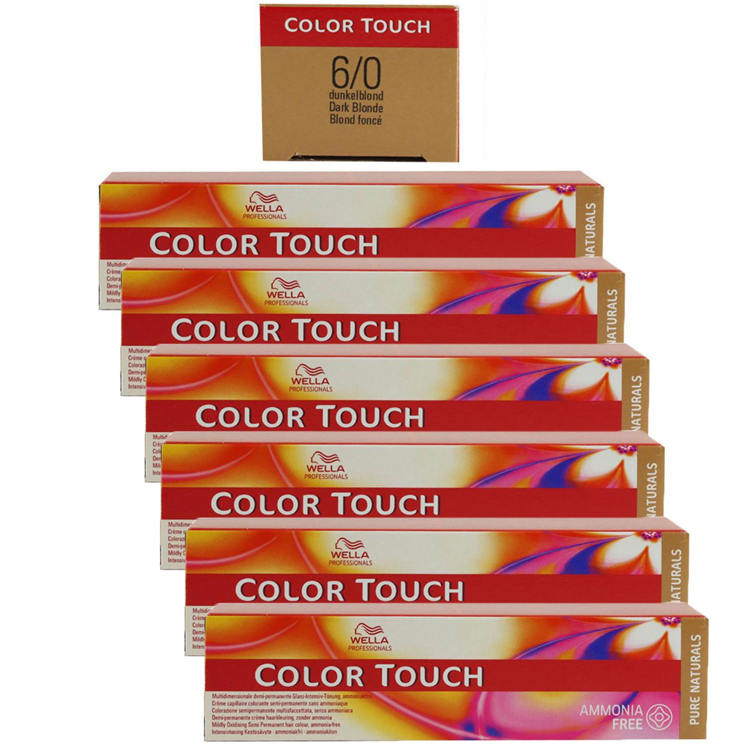 Wella Color Touch Pure Naturals 6 x 60 ml 6/0 Set
