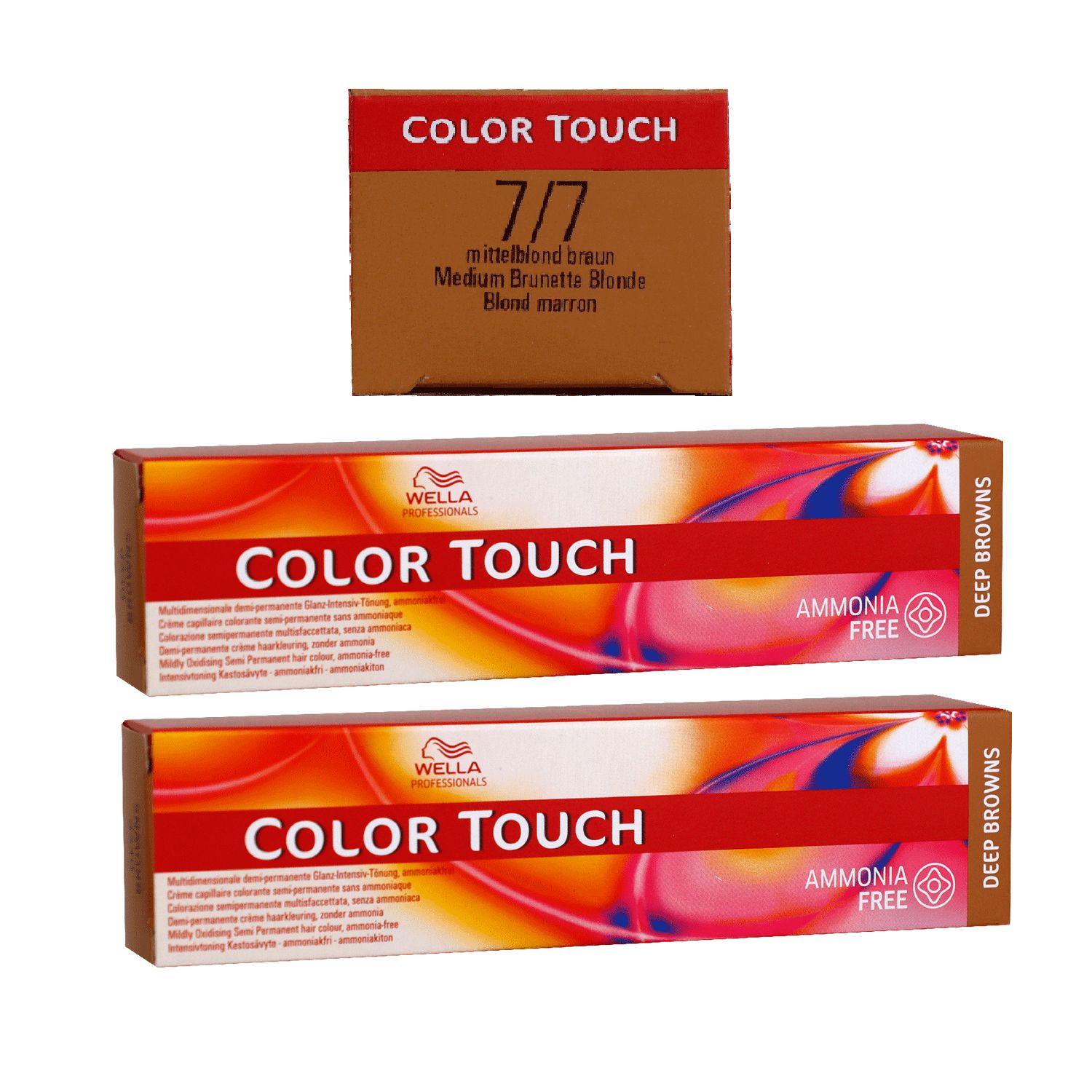 Wella Color Touch Deep Browns 2 x 60 ml 7/7 mittelblond braun Set ...