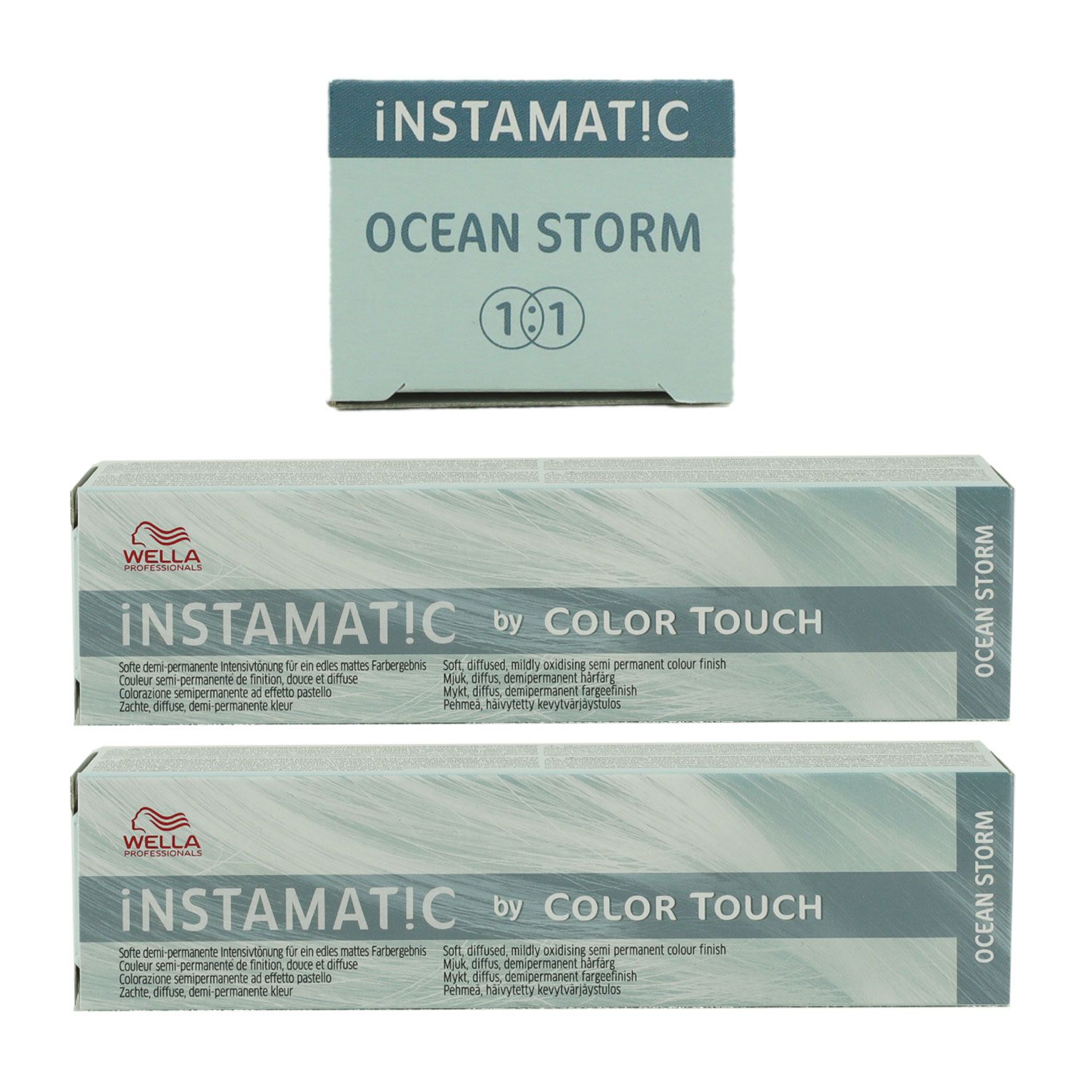 Wella Color Touch Instamatic 2 x 60 ml Ocean Storm Haarfarbe Tönung Set ...