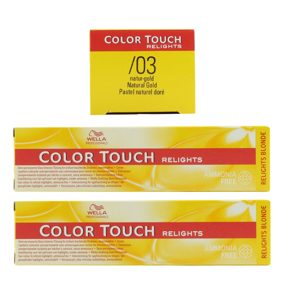 Wella Color Touch Relights Blonde 2 x 60 ml /03 natur gold ...