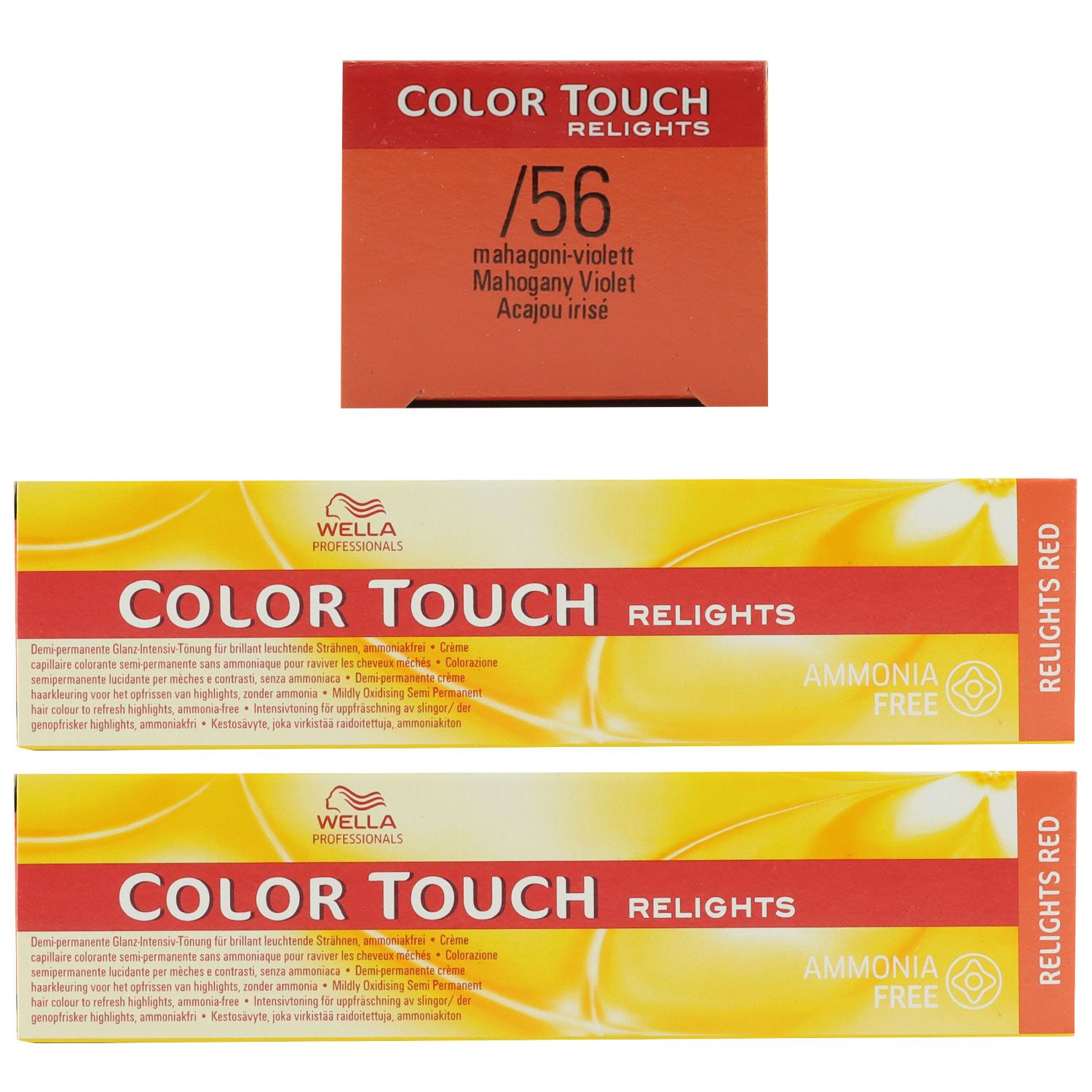 Wella Color Touch Relights Red 2 x 60 ml /56 mahagoni violett ...