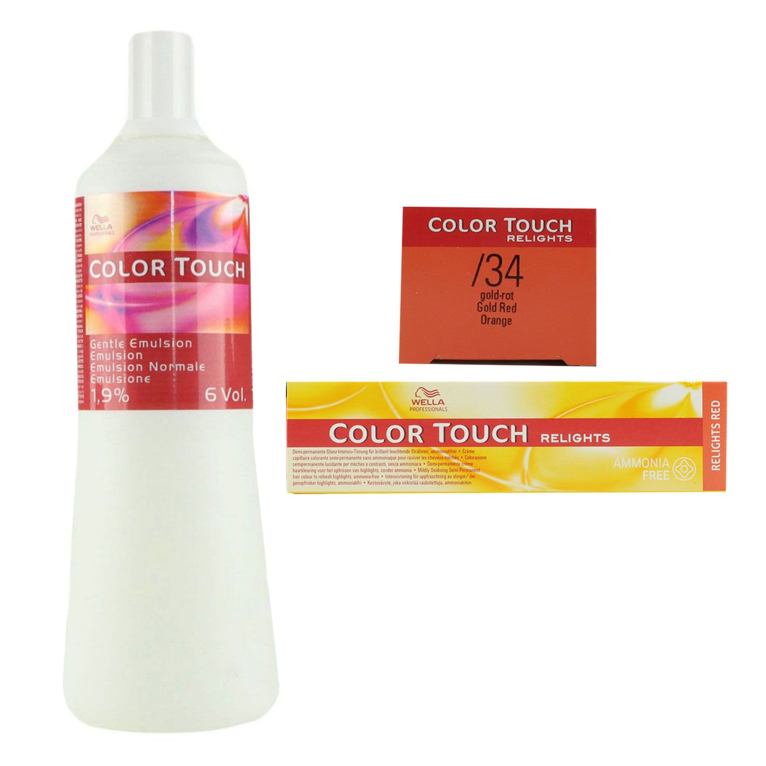 Wella Color Touch Relights Red 60 ml /34 & 1 L 1,9% Emu