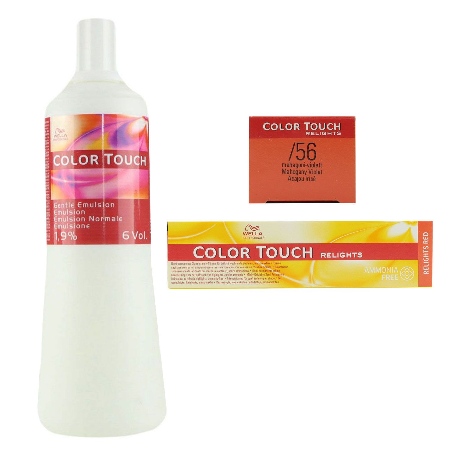 Wella Color Touch Relights Red 60 ml /56 & 1 L 1,9% Emu