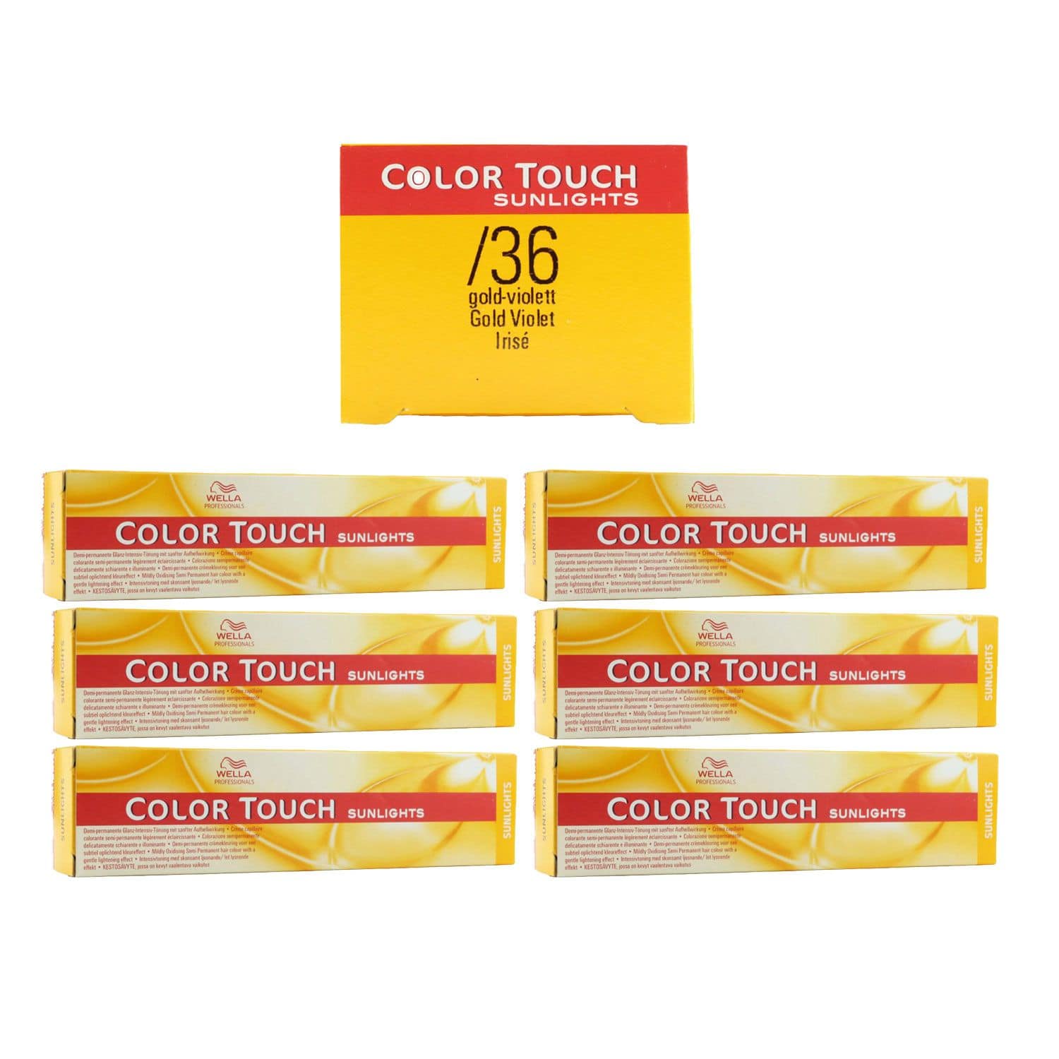 Wella Color Touch Sunlights 6 x 60 ml /36 Gold Violett
