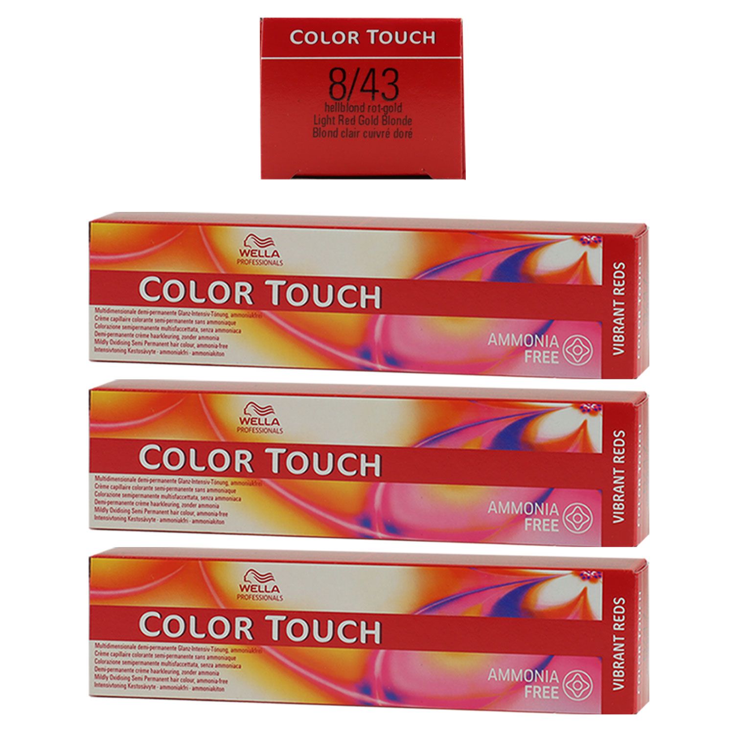 Wella Color Touch Vibrants Reds 3 x 60 ml 8/43 bei Riem