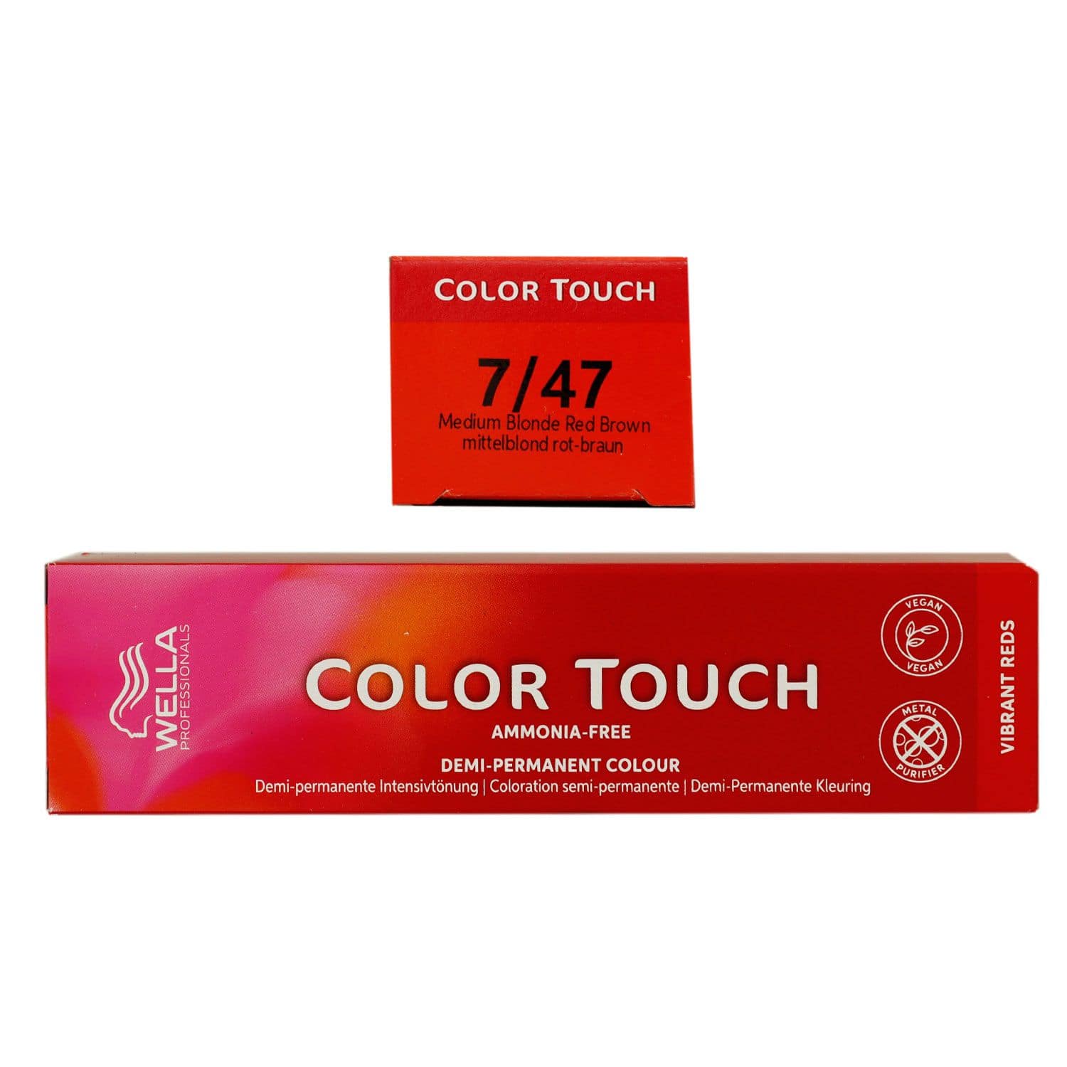 Wella Color Touch Vibrants Reds 60 ml 7/47 mittelblond rot braun ...