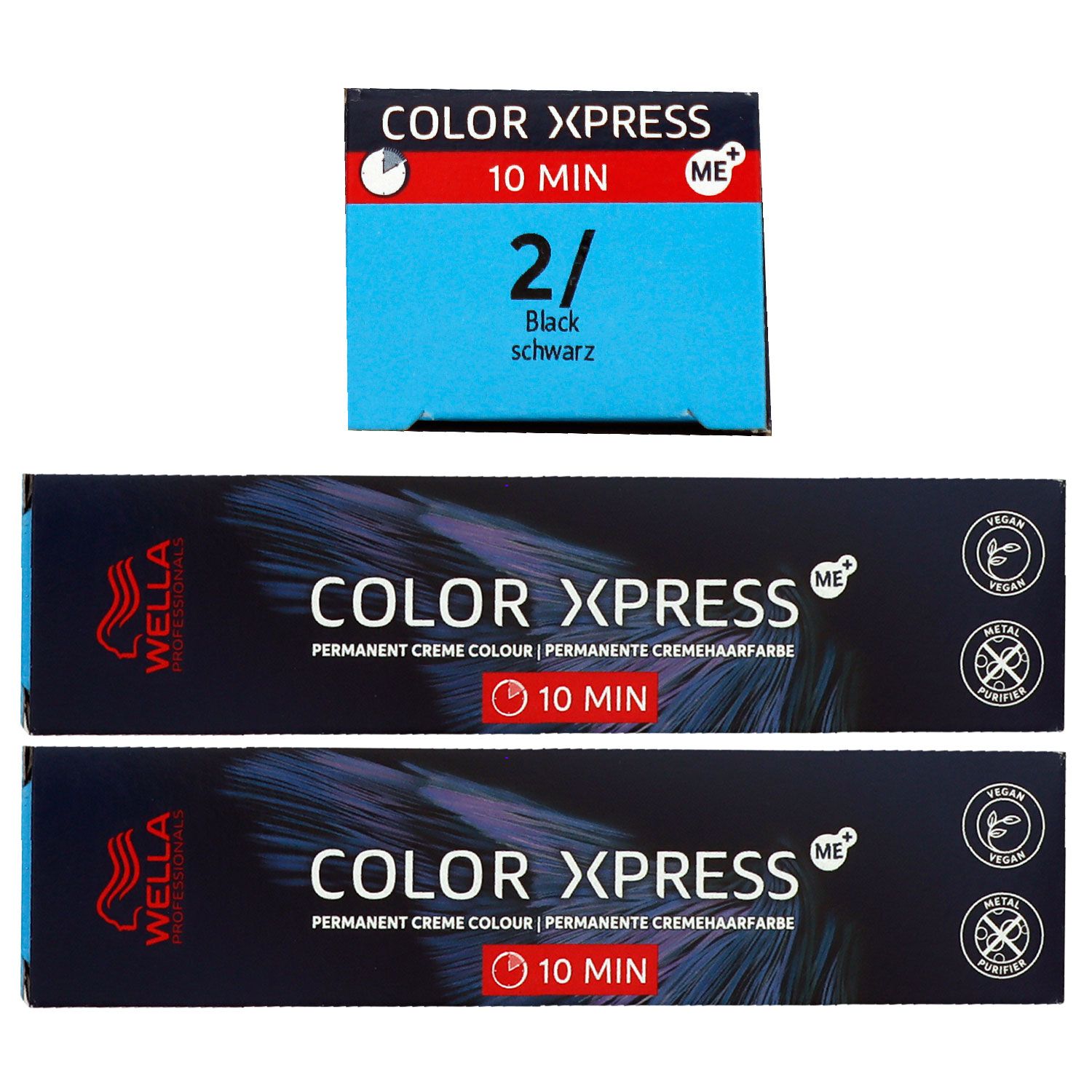 Wella Color Xpress 2 x 60 ml 2/ schwarz Haarfarbe Set --> Riemax ...