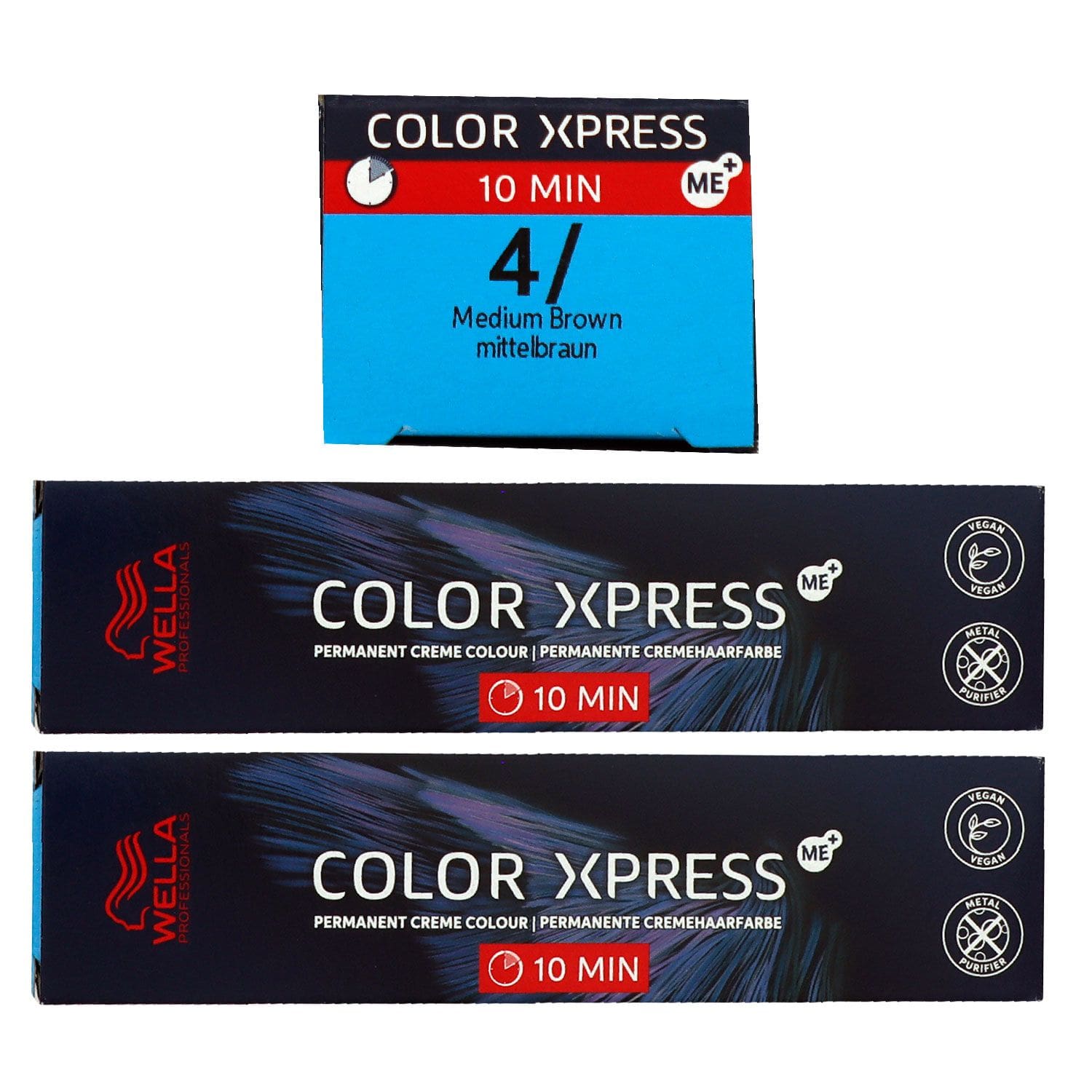 Wella Color Xpress 60 ml 2 x 4/ mittelbraun Haarfarbe Set --> Riemax ...