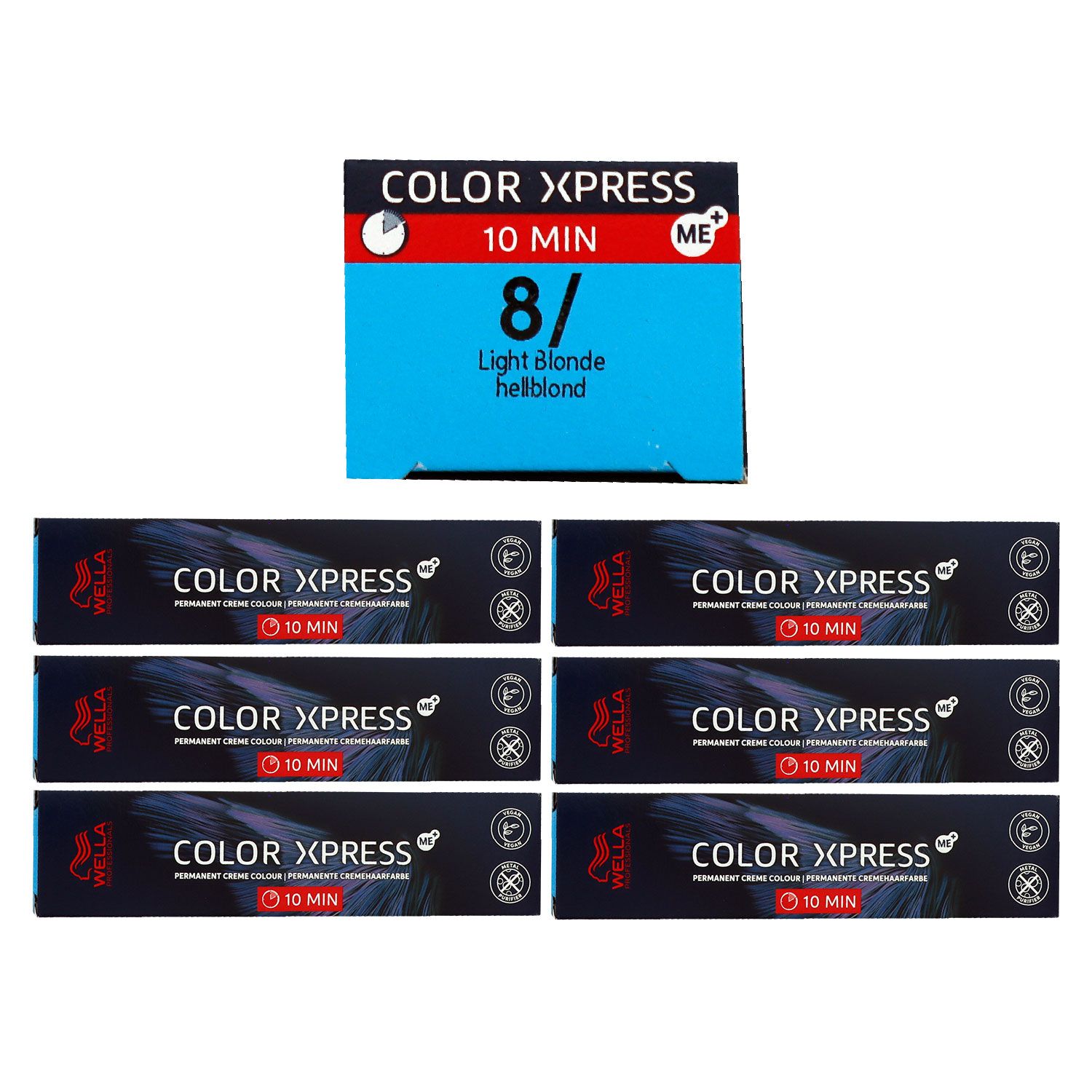 Wella Color Xpress 60 ml 6 x 8/ hellblond Haarfarbe Set --> Riemax ...