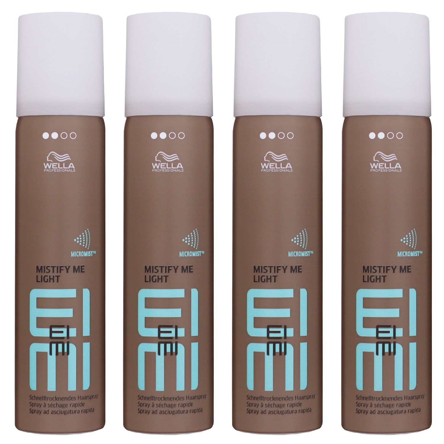 Wella Eimi Mistify Me light 4 x 75 ml schnelltrocknendes Haarspray Set ...