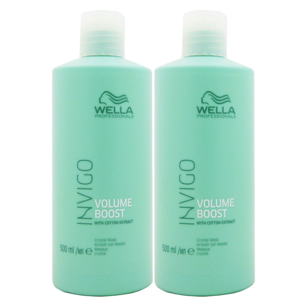 Wella INVIGO Volume Boost 2x 500ml Crystal Mask Kristall-Gel-Maske ...