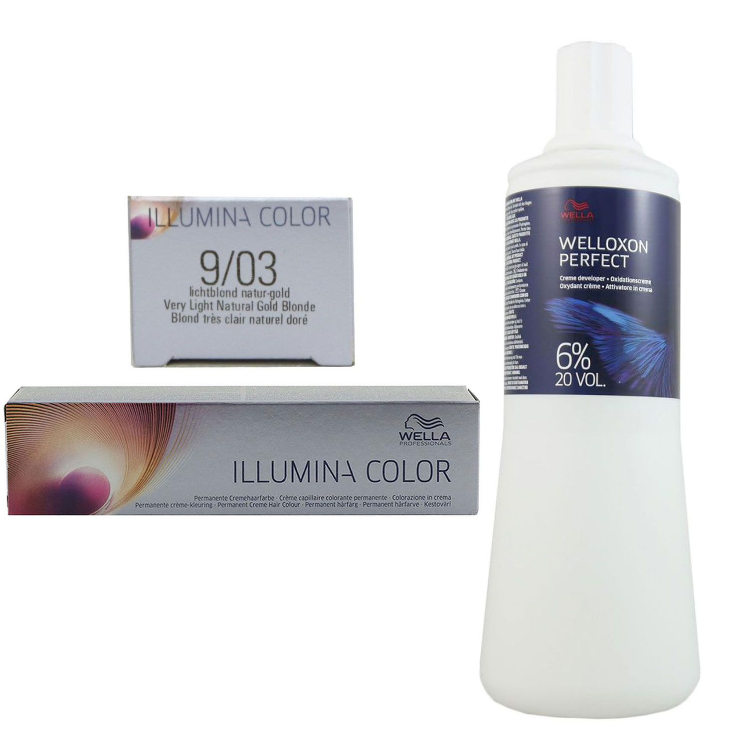 Wella Illumina 9/03 Set für strahlendes Blond