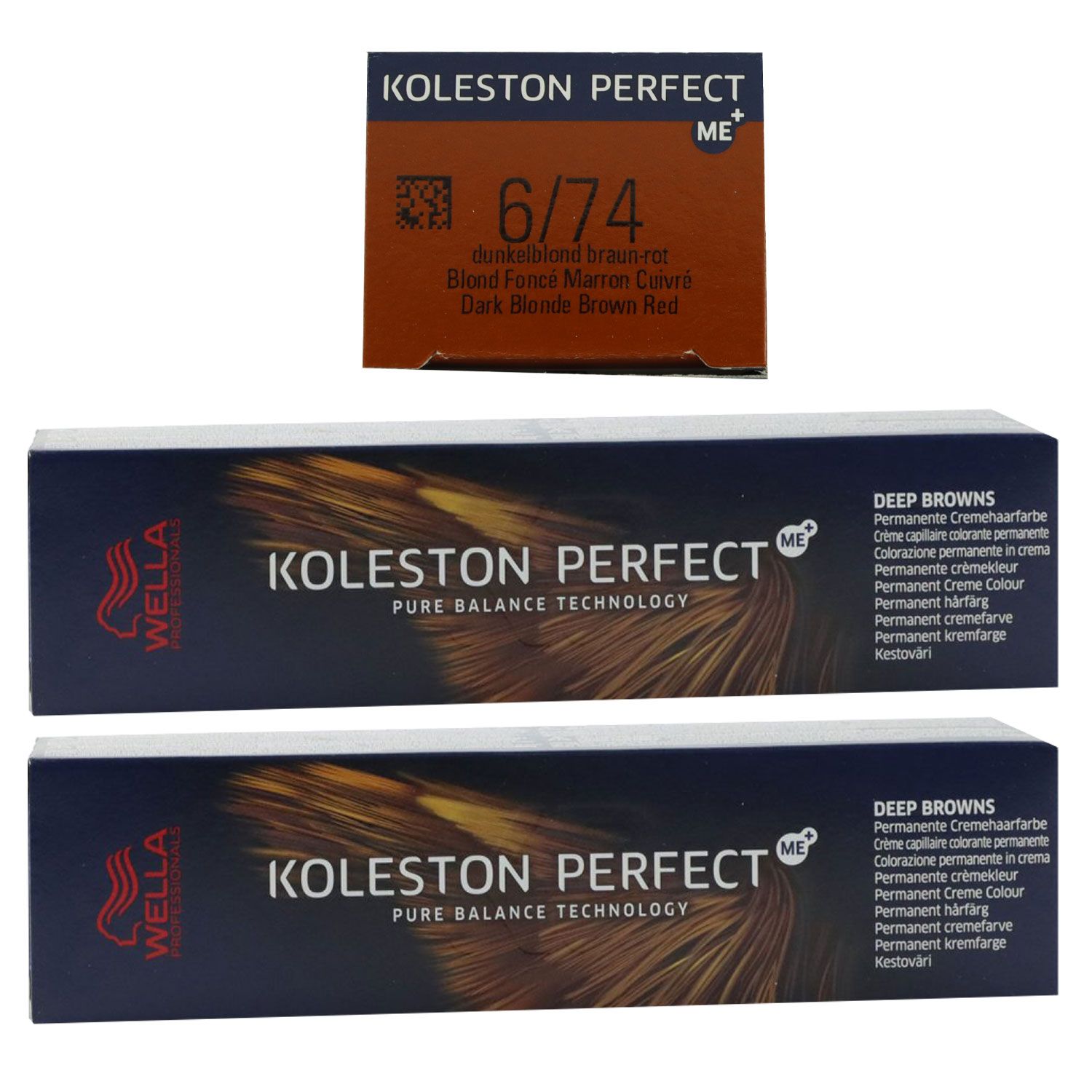 Wella Koleston 2 x 60 ml 6/74 dunkelblond braun rot Set --> Riemax ...