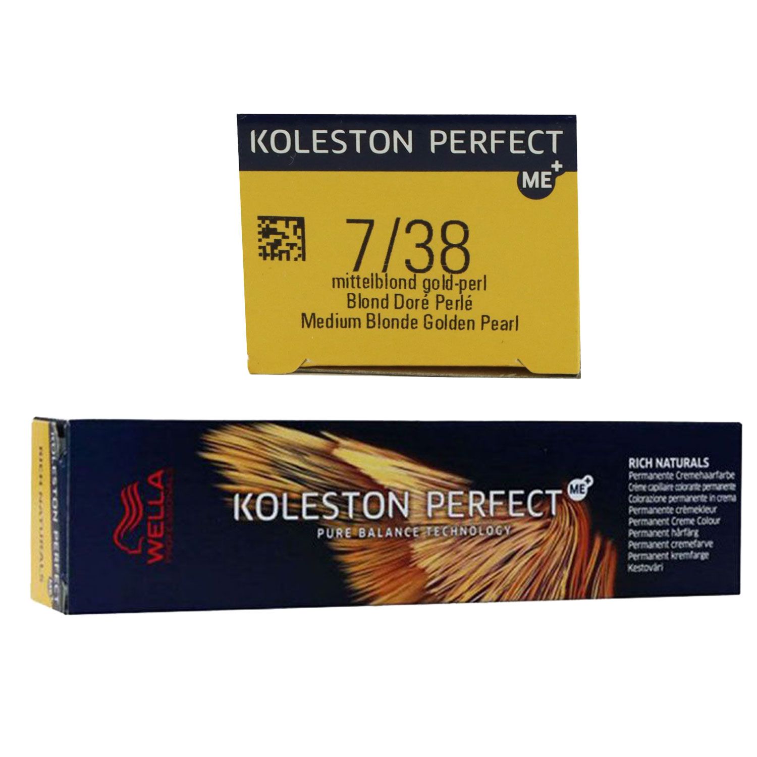 Wella Koleston Perfect ME Rich Naturals 60 ml 7/38 mittelblond gold pearl --> Riemax | Parfüm ...