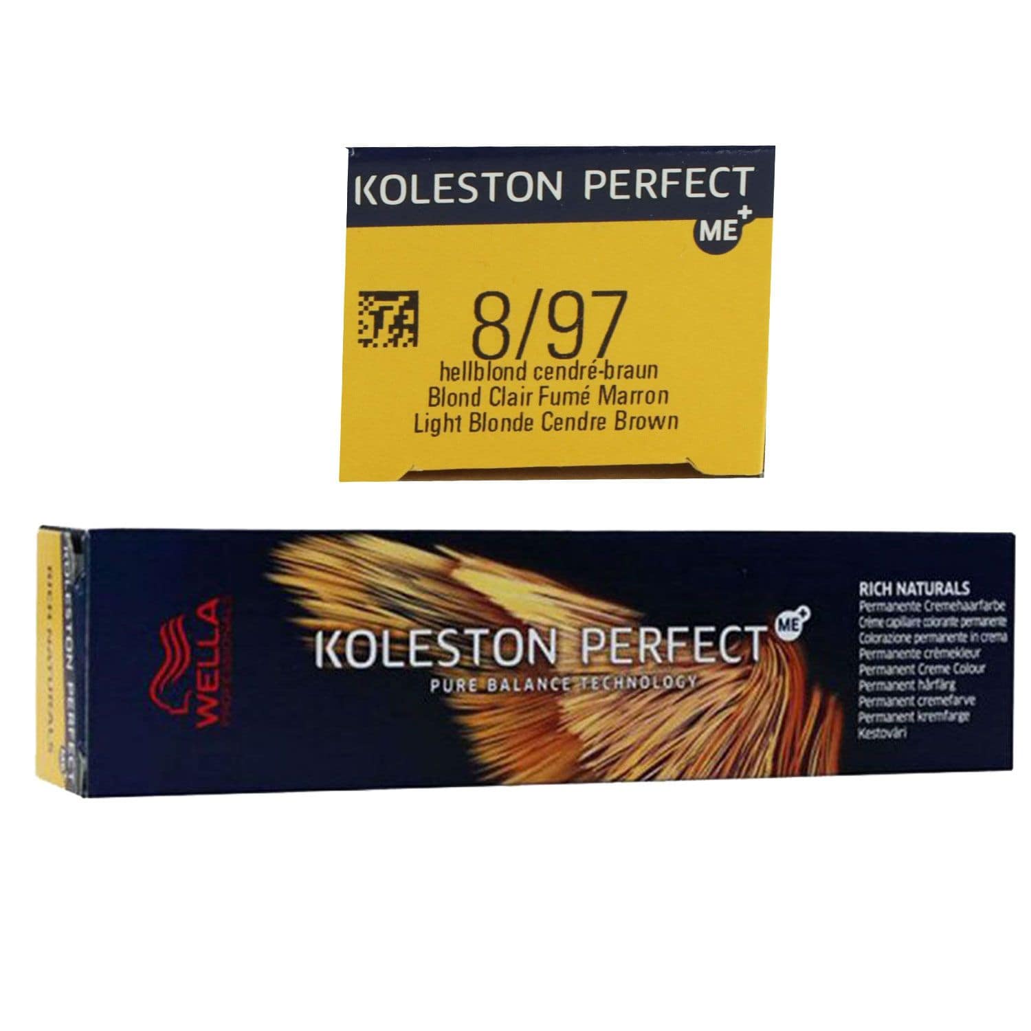 Wella Koleston Perfect ME Rich Naturals 60 ml 8/97 hellblond cendre ...