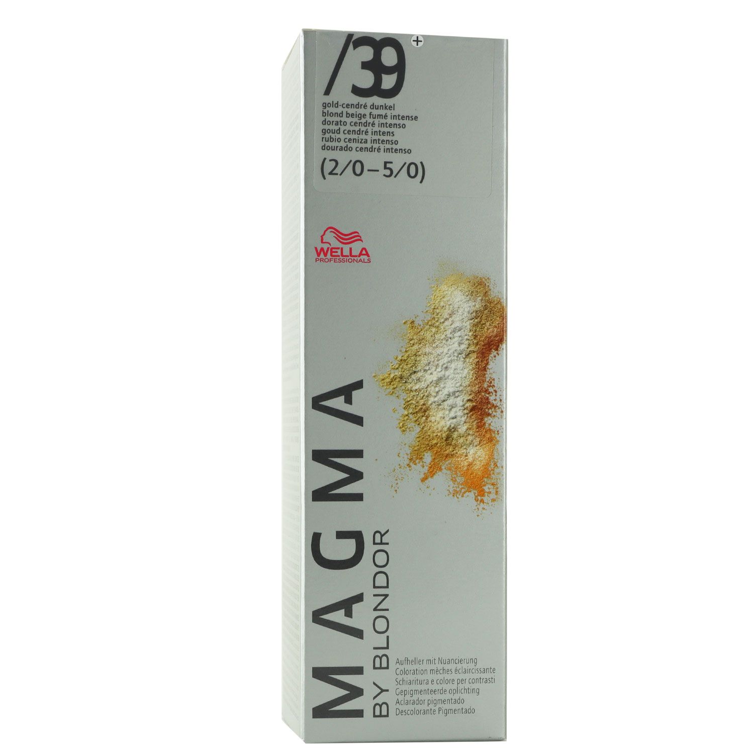 Wella Magma 120g /39+ gold-cendre dunkel aufhellende Strähnen-Haarfarbe ...