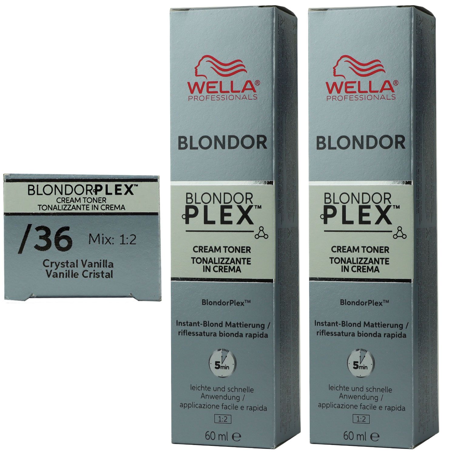 Wella Plex Cream Toners 2 x 60 ml /36 Crystal Vanilla --> Riemax ...