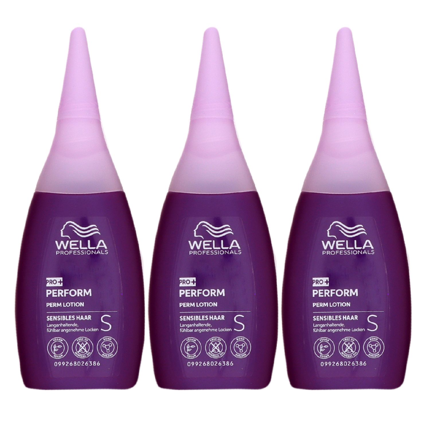 Wella Pro+ Perform S 3 x 75 ml Perm Lotion Welllotion für sensibles ...