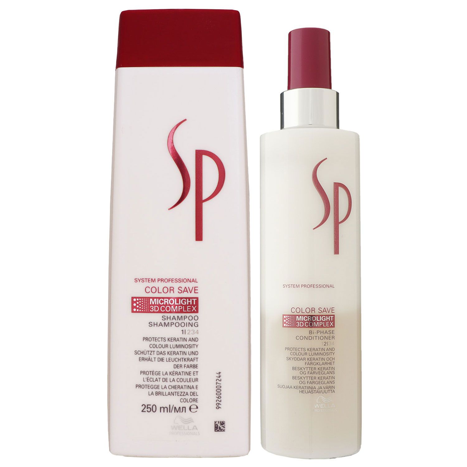 Wella SP Color Save 250 ml Shampoo & 185 ml Bi Phase Co