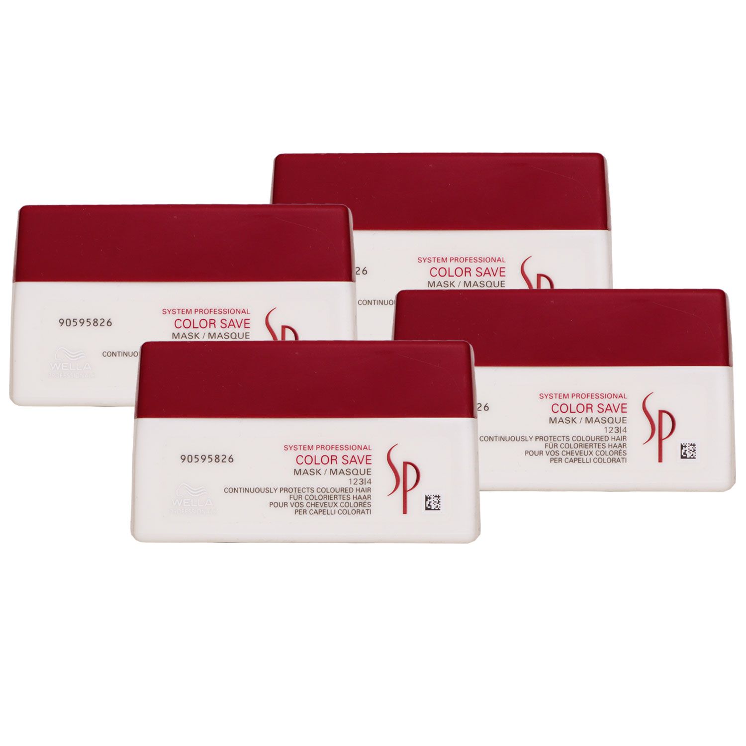 Wella SP Color Save Mask 4 x 200 ml Haarkur für gefärbtes Haar Set ...