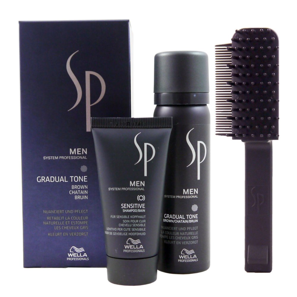 Wella SP Men Gradual Tone braun Pigment Mousse & Shampo