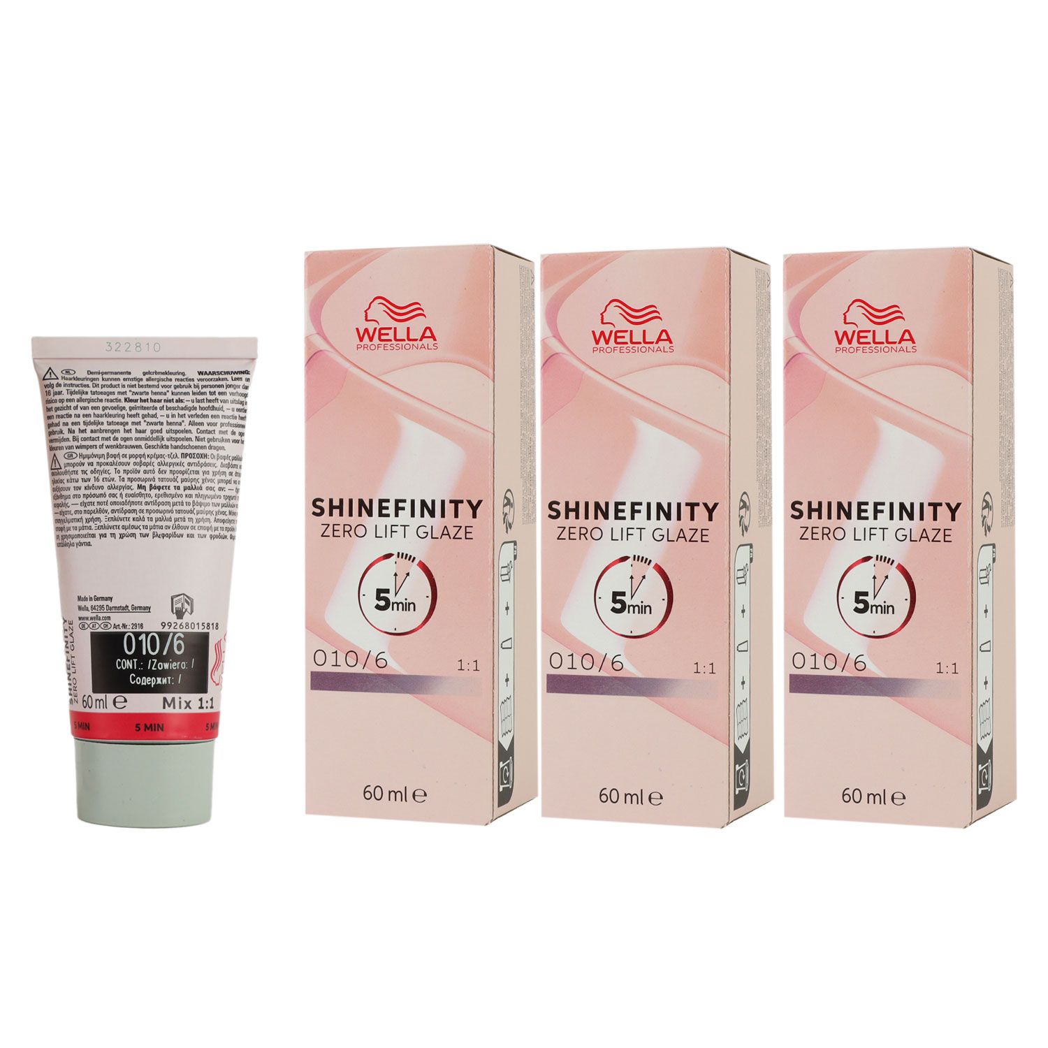 Wella Shinefinity Glaze Cool 3 x 60 ml 010/6 Lavender