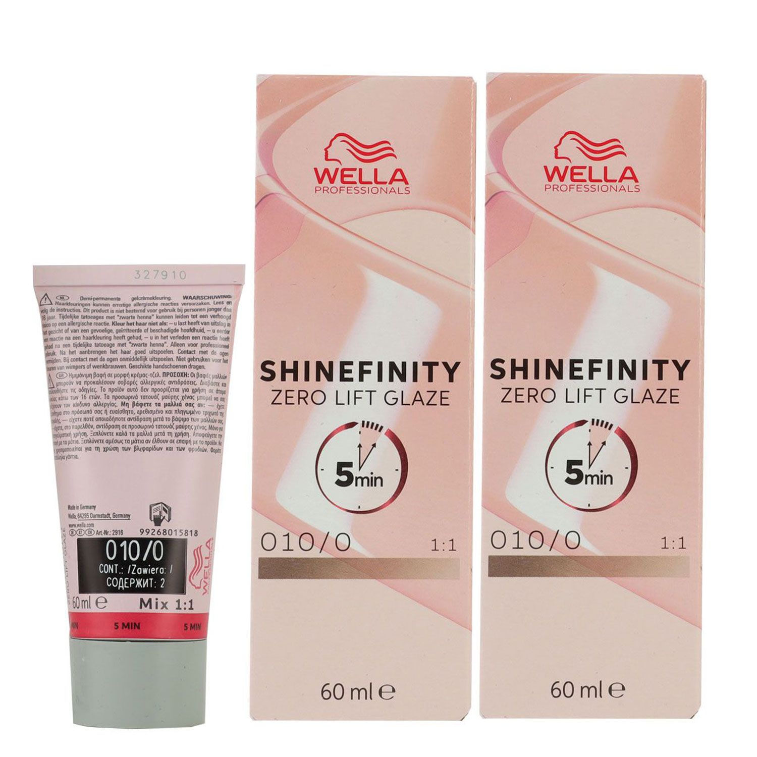 Wella Shinefinity Glaze Natural 2 x 60 ml 010/0 Flash Tönung Set ...