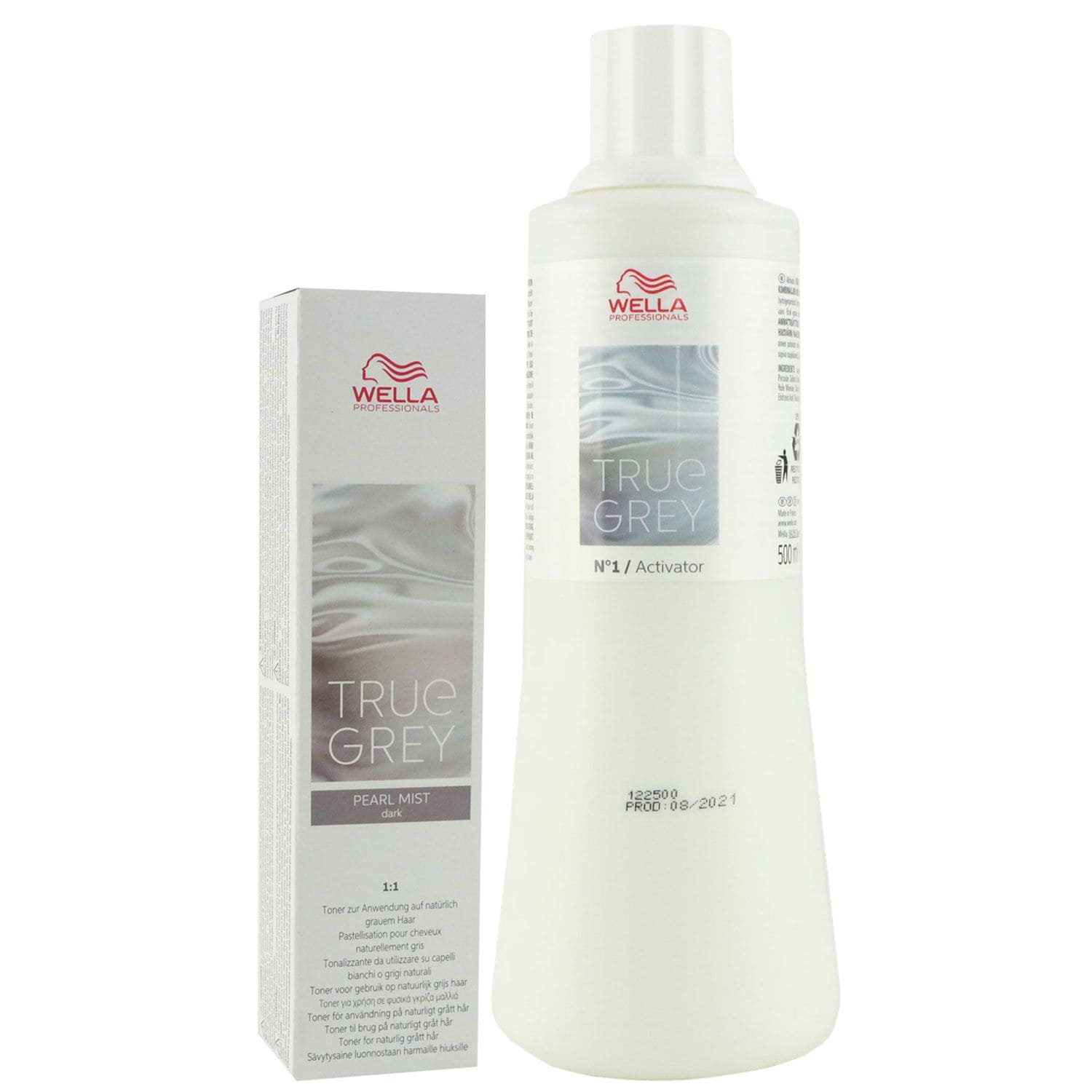 Wella True Grey Activator 500ml & 60ml Tönung Pearl Mis