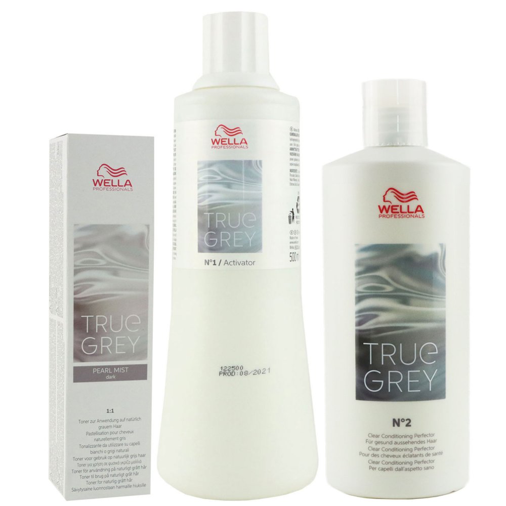 Wella True Grey Activator & Clear Conditioning Perfector & Pearl Mist ...