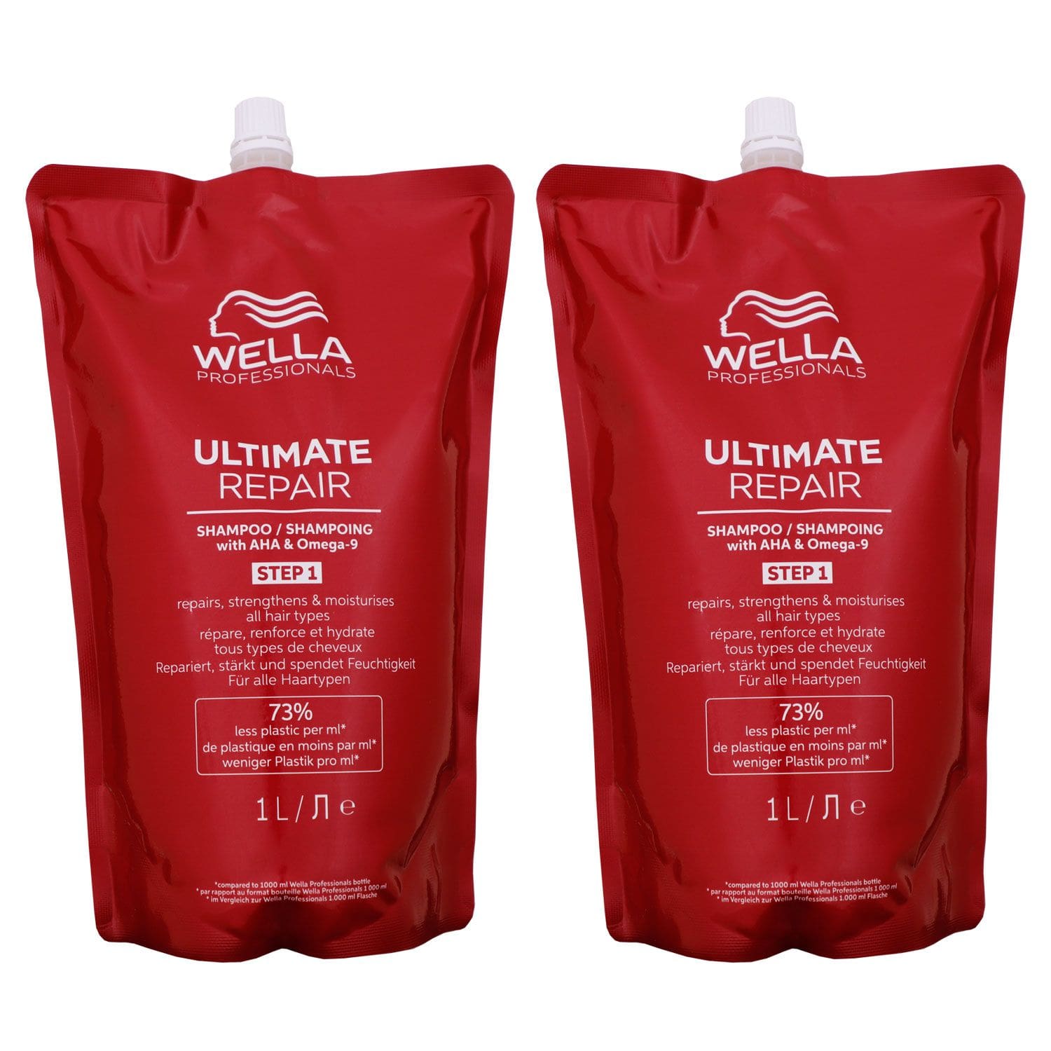 Wella Ultimate Repair Shampoo 2 x 1000 ml Nachfüllpack für geschädigtes ...