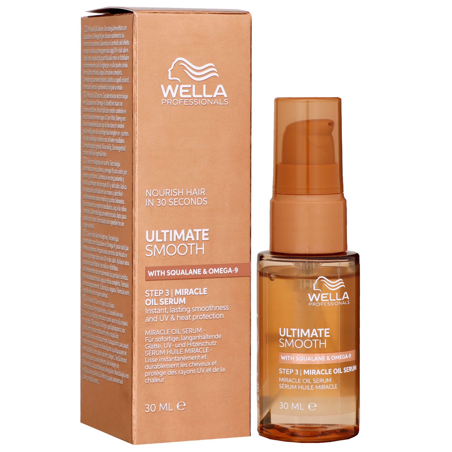 Wella Ultimate Smooth Miracle Oil Serum 30 ml für trockenes Haar Step 3 ...