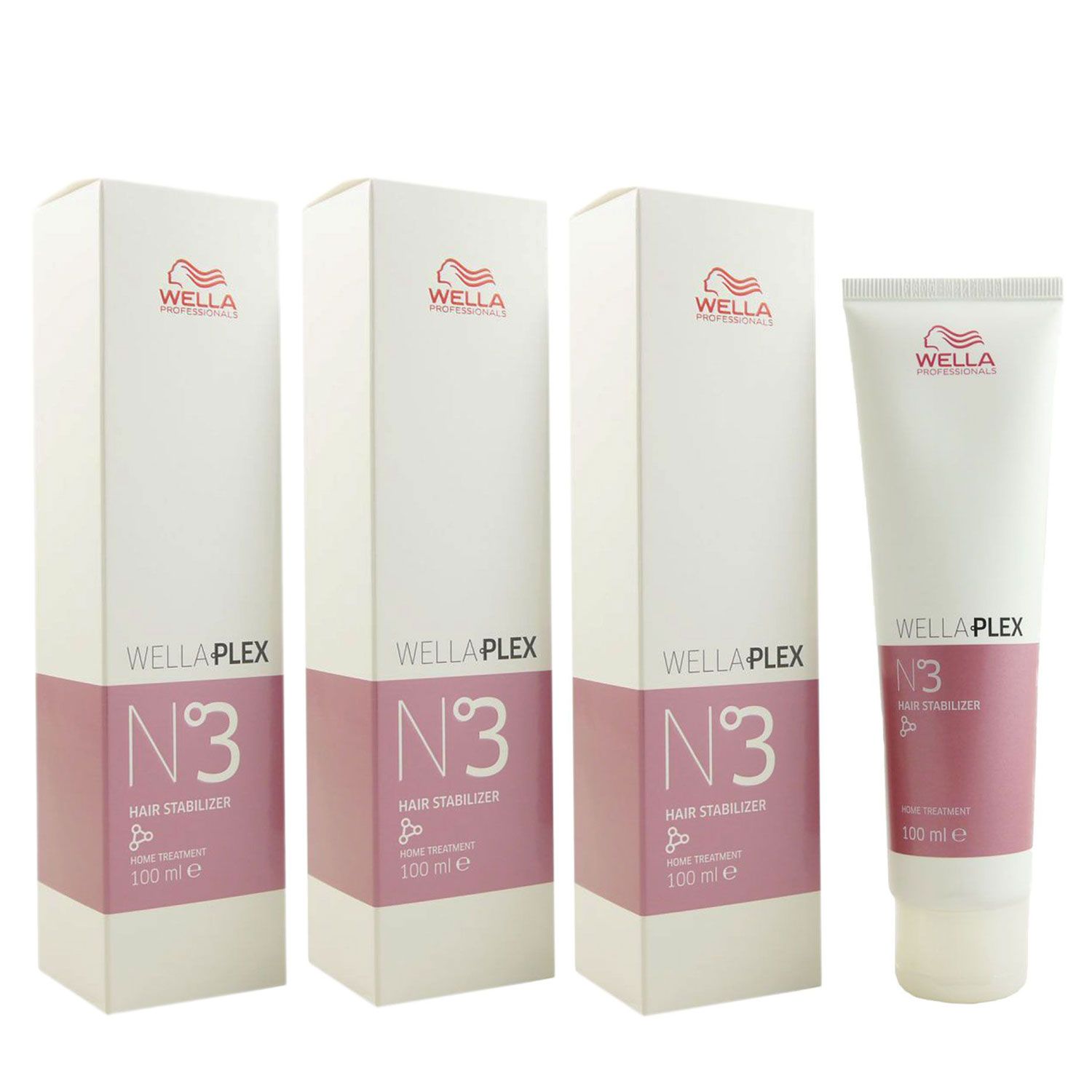 Wella Wellaplex Hair Stabilizier 3 x 100 ml Maske No. 3 Home Treatment ...