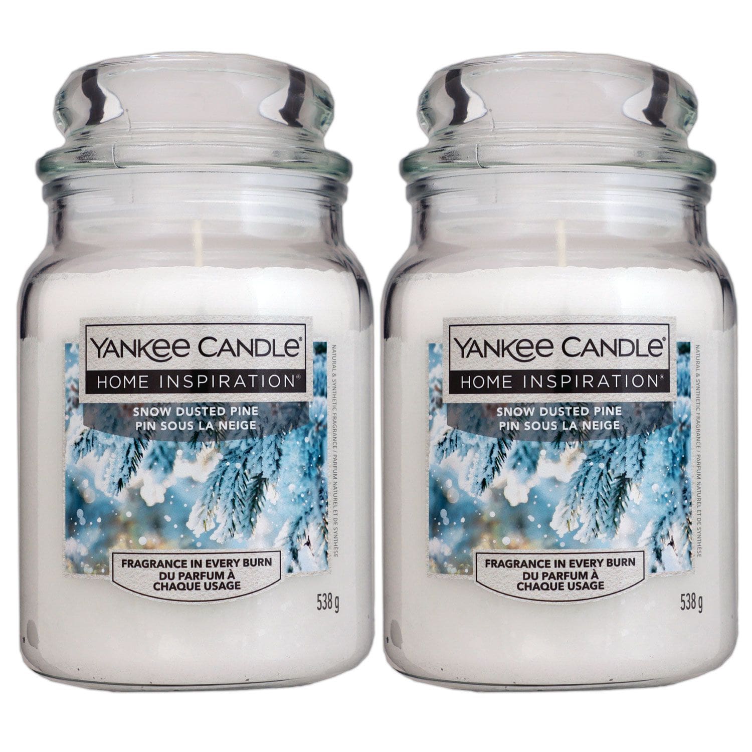 Yankee Candle Home Inspiration Duftkerze Snow Dusted Pine im Glas 2 x ...