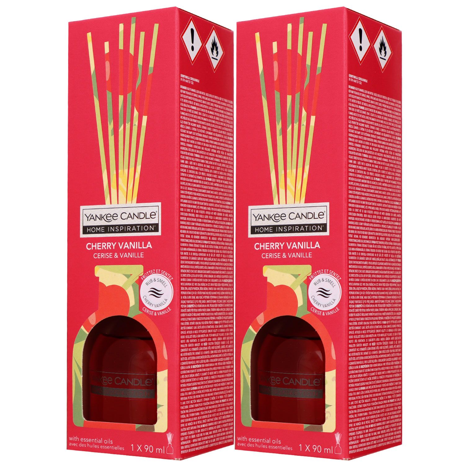 Yankee Candle Home Inspiration Reed Diffuser Raumduft 2 x 90 ml Cherry ...